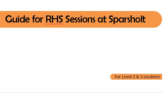 Section: Guide to RHS Sessions | RHS courses | LEDGE